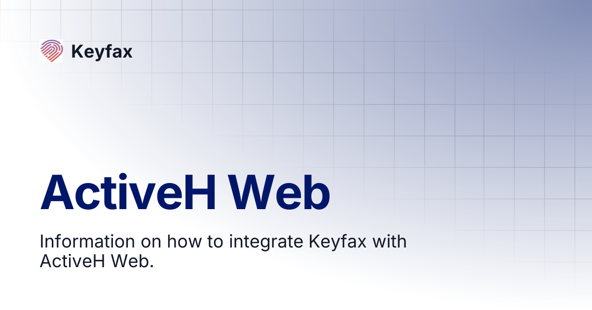 ActiveH Web | Keyfax