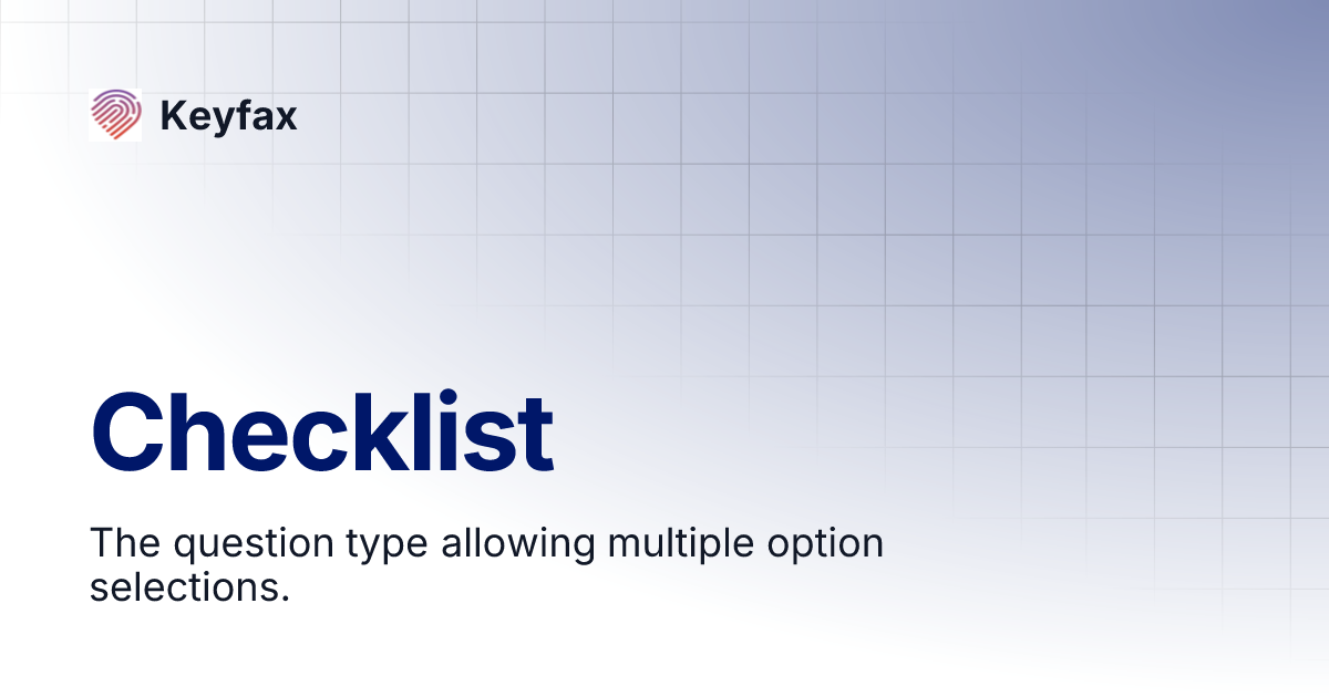 Checklist | Keyfax