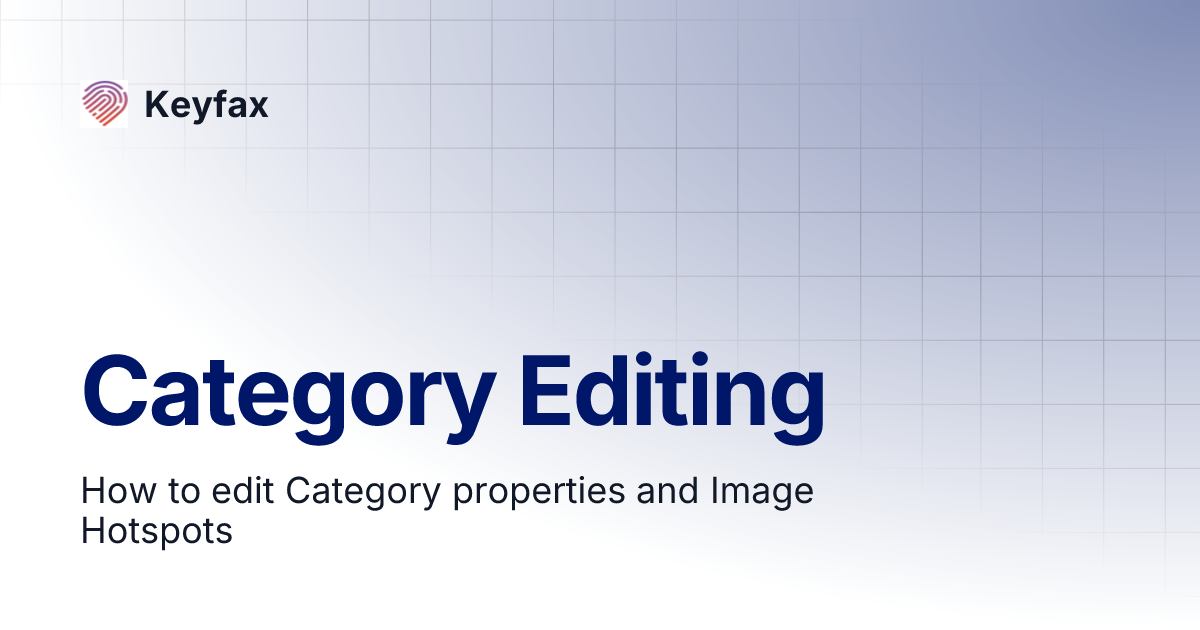 Category Editing | Keyfax