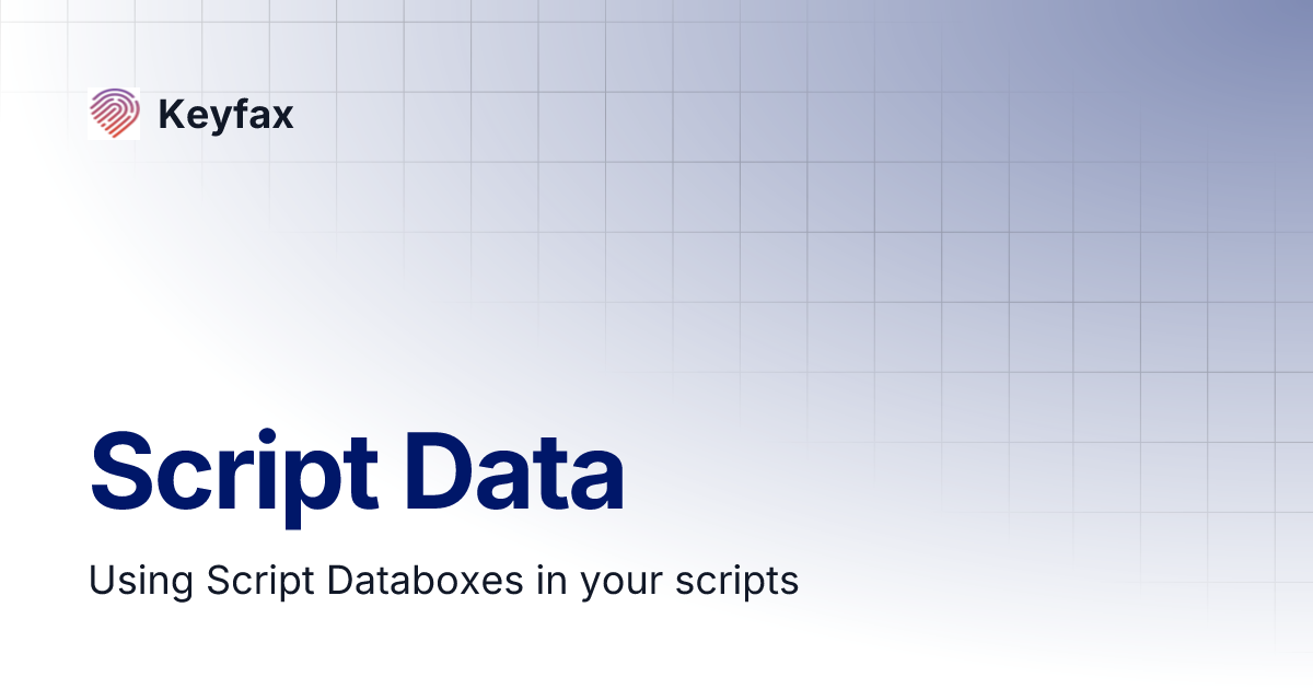 Script Data | Keyfax