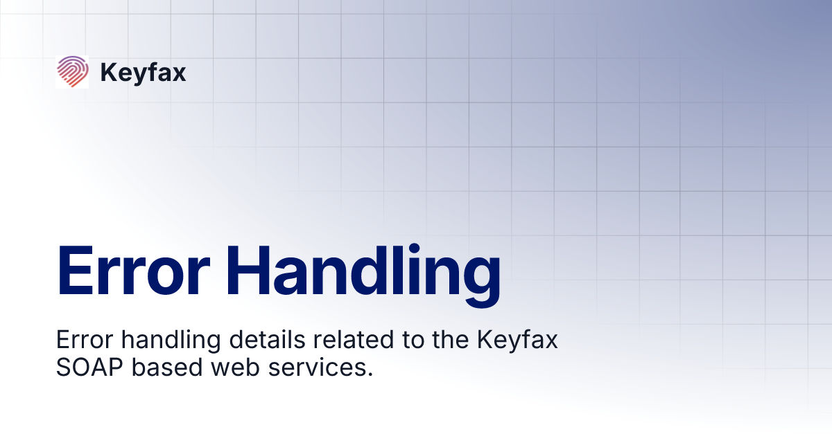 Error Handling | Keyfax