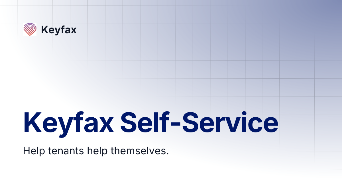 Keyfax Self-Service | Keyfax