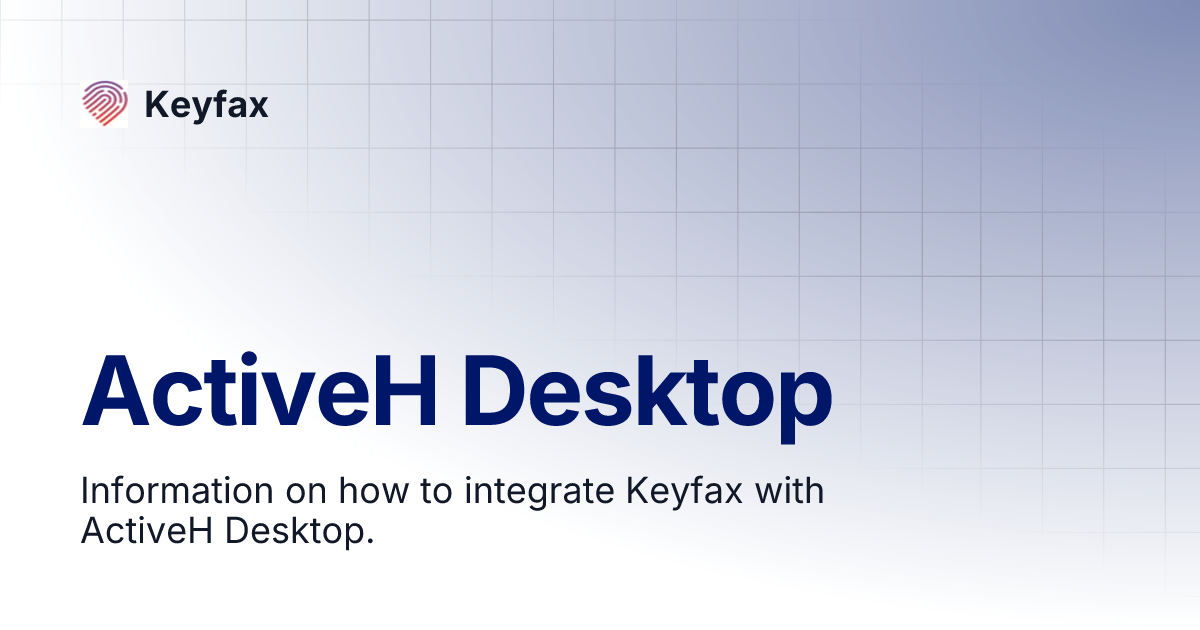 ActiveH Desktop | Keyfax