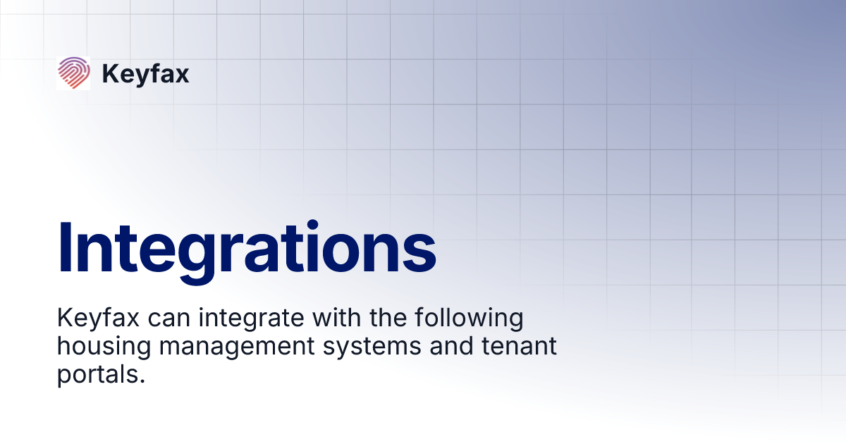Integrations | Keyfax